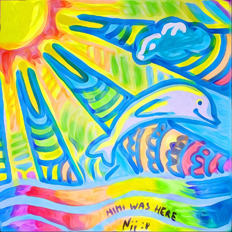 Happy Psychedelic Dolphin